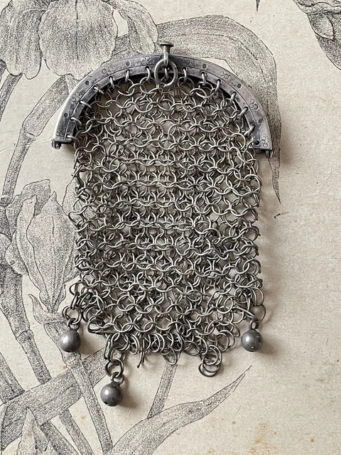 ANCIENNE BOURSE / Aumonière / Chatelaine en argent Massif - 1900 EUR 40 ...