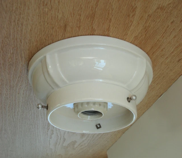 VINTAGE ART DECO Porcelain One Socket Ceiling Wall Light £29.33 ...
