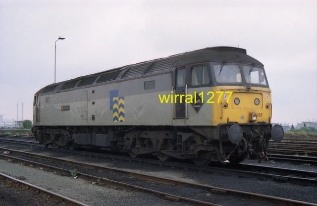 ORIGINAL RAILWAY PHOTOGRAPHIC negative Class 47 47193 at Ellesmere Port ...