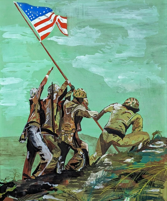 PETER KUPER *1936 gen. Hamlet Iwo Jima US Soldaten 2. Weltkrieg raising ...