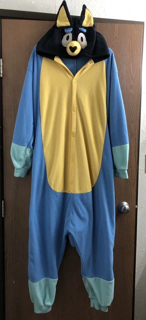 ADULT BLUEY BANDIT one Piece Hooded One Piece outfit Costume Size ...