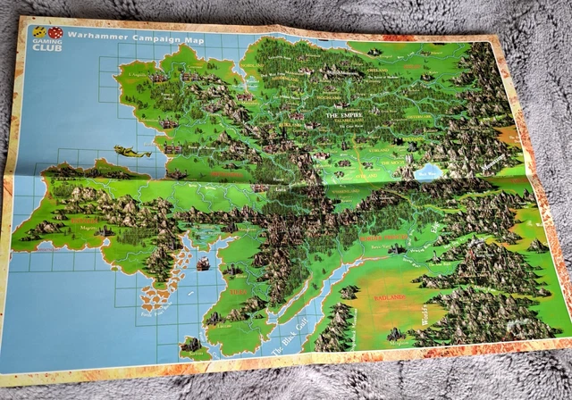 WFRP WARHAMMER MAP. Full colour map of the Old World £32.00 - PicClick UK