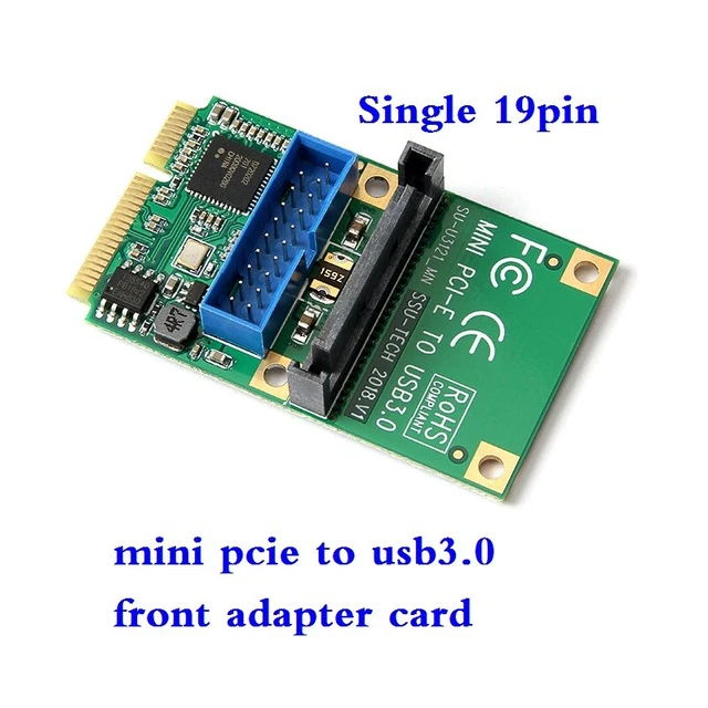 MINI PCI-E TO USB3.0 Adapter Card Mini Pcie To 19Pin 20Pin Usb 3.0 ...