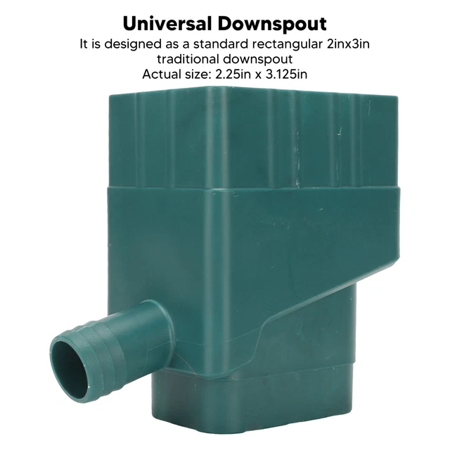 RAINWATER COLLECTION SYSTEM Standard Downspout Water Diverter Connector ...