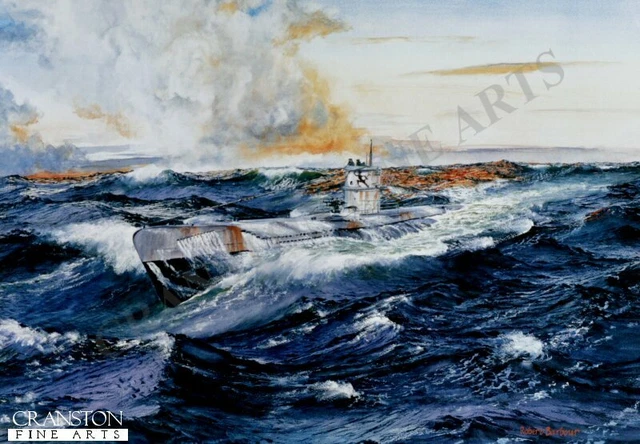 WW2 KRIEGSMARINE NAVAL art print German submarine U-Boat U-552 new £25. ...