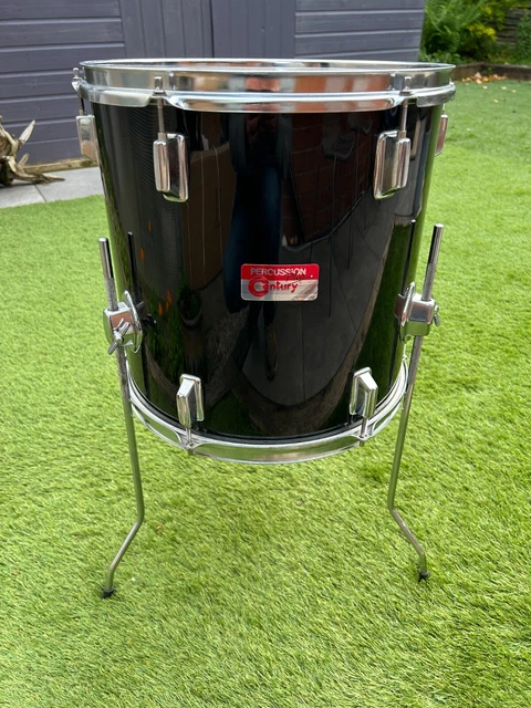 PERCUSSION PLUS CENTURY 14''x 14'' Floor Tom with Legs 6 Lugs Black £52 ...