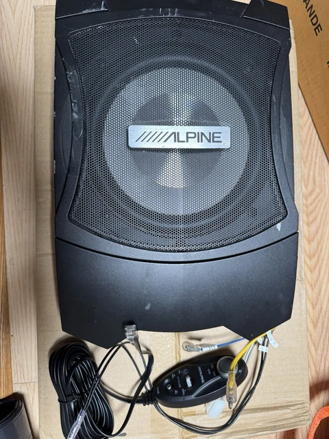 ALPINE PWE-V80 COMPACT Underseat Sub Powered Active Subwoofer with ...