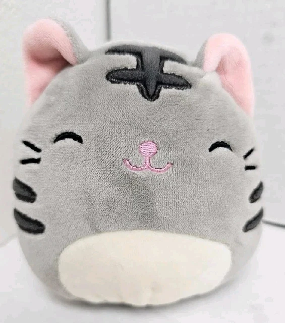 2018 KELLYTOY SQUISHMALLOW Tally Grey Tabby Cat Kitty 5.5" Plush EUR 21 ...