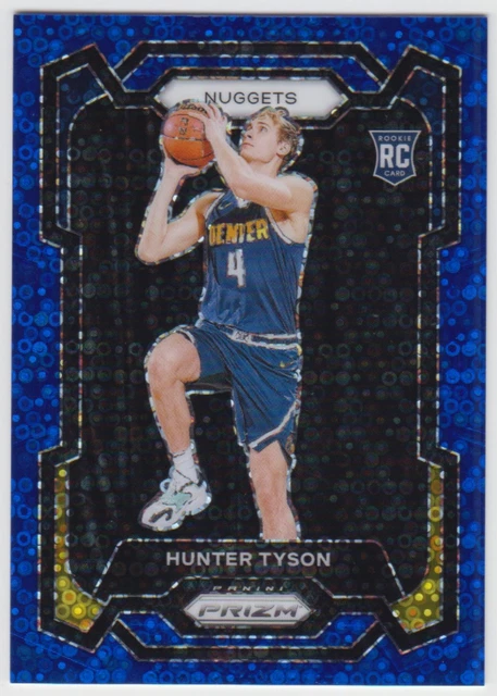 2023-24 PANINI PRIZM Fast Break Hunter Tyson Blue Disco #171 recrue RC ...