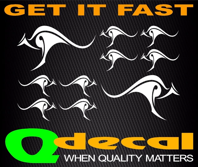 CARAVAN CAMPERVAN AUSSIE 4x4 kangaroo STICKERS outback camper trailer ...