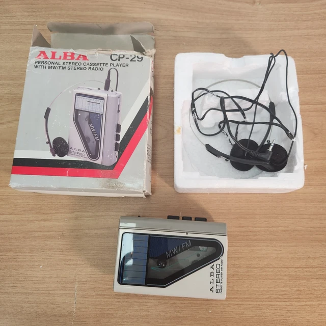 VINTAGE ALBA STEREO Cassette Player Cp-29 In Box Parts Only $39.95 ...