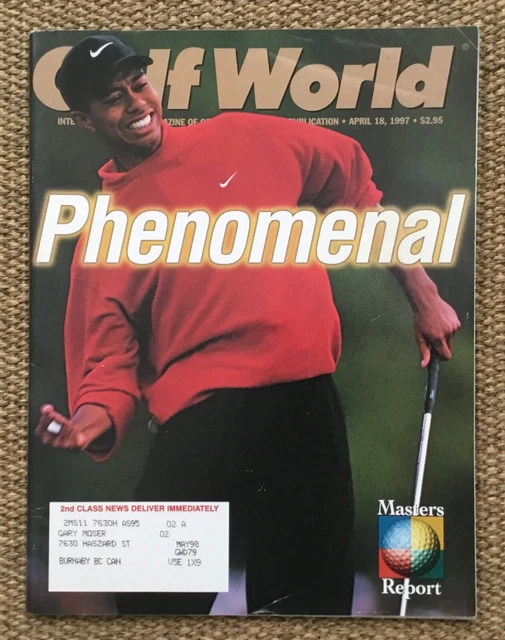 GOLF WORLD MAGAZINE April 18, 1997, Tiger Woods Masters Report $20.00 ...