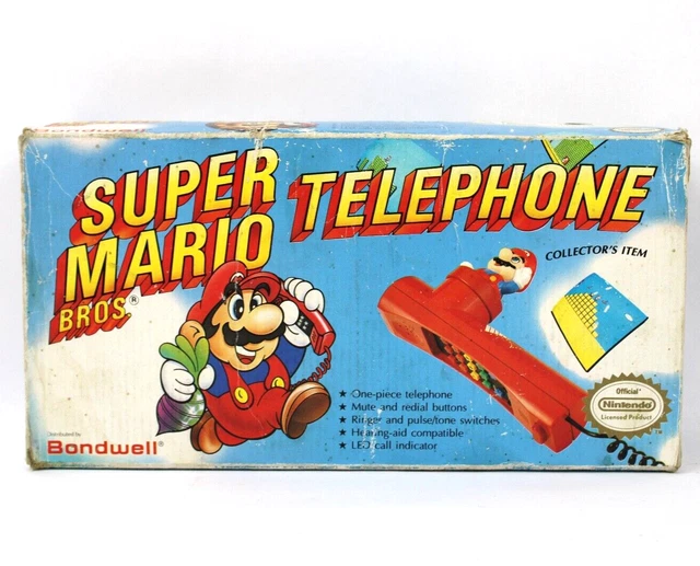NINTENDO SUPER MARIO Bros Blue Telephone 1990 Rare Vintage Retro GWC £ ...