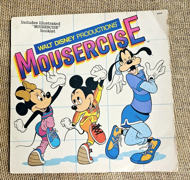 VINTAGE 1982 DISNEY MouseRcise Record Album LP Vinyl With Booklet 33 £3 ...