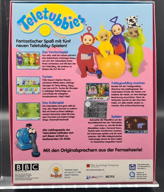TELETUBBIES GAMES BOX IBM PC CD-Rom Game Big Box The Learning Company ...