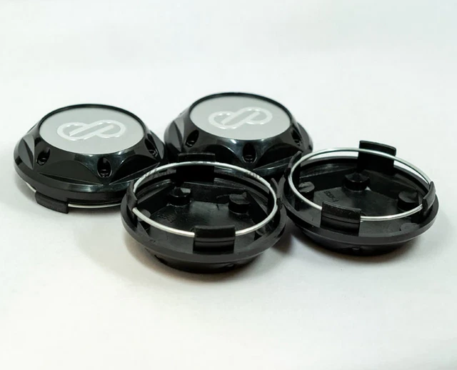 4X68MM ENKEI LOGO Emblems Wheel Center Caps Hubcaps Badges Silver Black ...