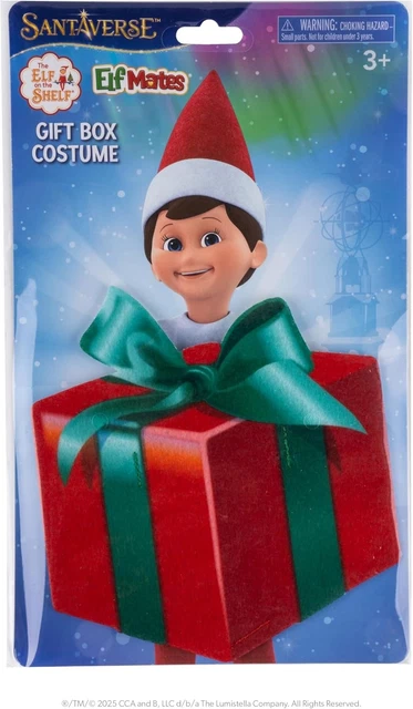THE ELF ON the Shelf® Elf Mates® Costume – Gift Box, Felt Elf Clothing ...