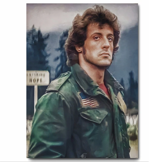 RAMBO FIRST BLOOD Film Sylvester Stallone John Rambo Printed on Metal ...