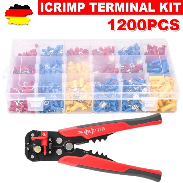 1200X KABELSCHUHE AUTO KFZ Steckverbinder Flachstecker Quetschverbinder ...