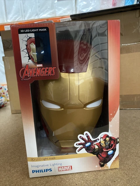 PHILIPS 3D LED Genuine Marvel Iron Man Mask Night Light/Wall Light £20. ...