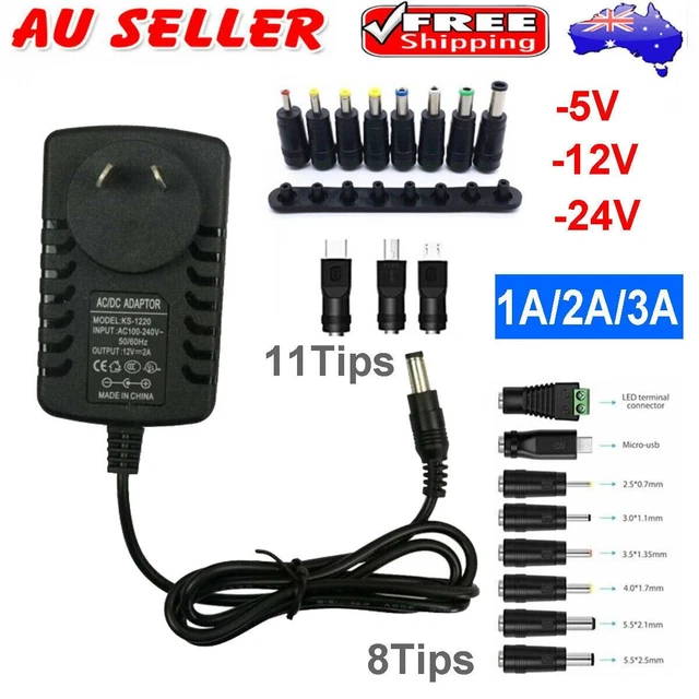 AC TO DC 12V 5V 24V 1A 2A 3A Power Supply Transformer Wall Adapter For LED Strip $12.99 ...