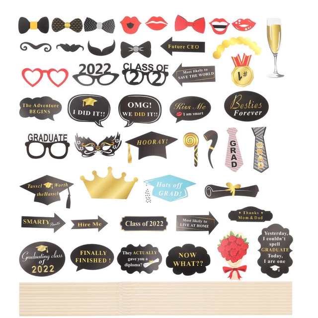 GRADUATION SEASON SELFIE Props Graduation Graduation Photo Booth Prop ...
