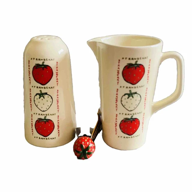 SAGAFORM STRAWBERRY SUGAR Shaker & Jug Designed By Asa Lindberg Sweden ...