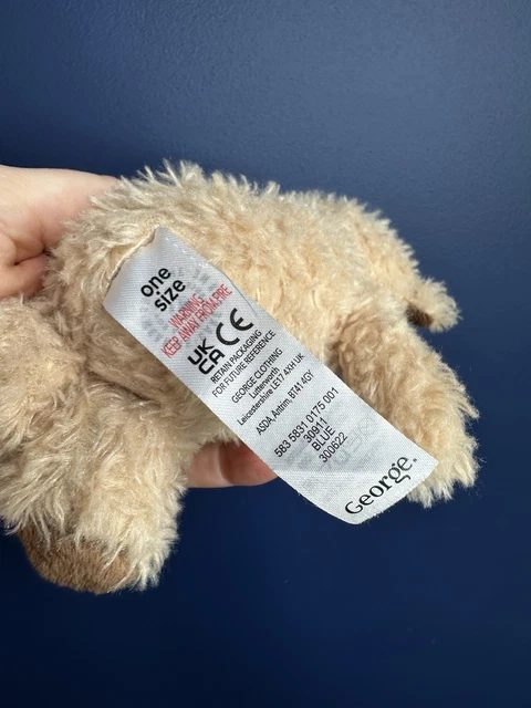 GEORGE AT ASDA Small Brown tan Mini Teddy Bear Soft Toy Cuddly 6” £12. ...