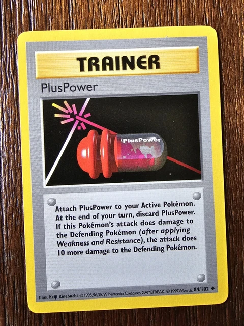 POKÉMON TCG PLUSPOWER Base Set 84/102 Regular Shadowless Uncommon $1.75 ...