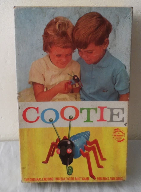 VINTAGE 60S COOTIE Build a Beetle Bug Game Toy Family Fun Insect ...
