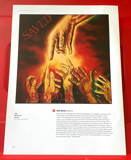 BOB DYLAN SAVED/LIZA Minnelli Gently Album Cover Art PICTURE/PRINT 12 ...
