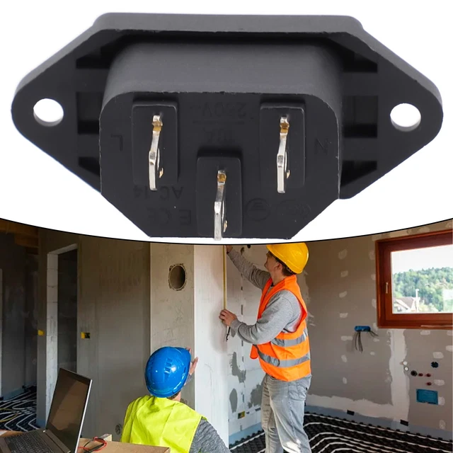 HIGH QUALITY BUILT in Plug Socket 250V 10A AC04 Power Male Female ...