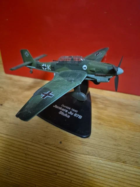 DUNKIRK 1940 JUNKERS Ju 87B Stuka Atlas Edition Perfect Cond. No Box £ ...