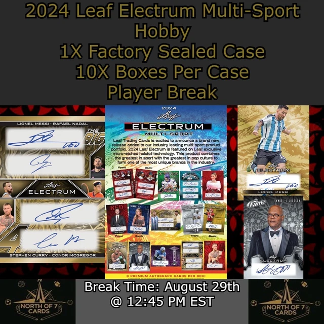 SEAN ASTIN 2024 Leaf Electrum Multi-Sport Hobby 1X Case Player Break #3 ...