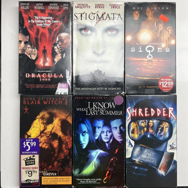 HORROR MOVIE VHS Bundle Lot Blair Witch Project, Shredder, I Know What ...