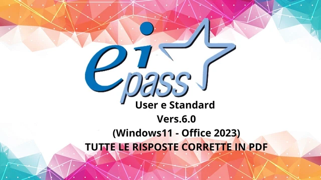 EIPASS 7 MODULI USER E STANDARD - Versione 6.0 (Aggiornamento febbraio 2024) EUR 15,00 - PicClick IT