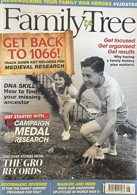 FAMILY TREE MAGAZINE Issue August 2025 £11.49 - PicClick UK