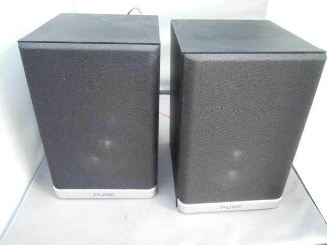 PURE SIROCCO 150 Pair of Black Bookshelf Speakers, 10 W RMS, 4 Ohms £19 ...