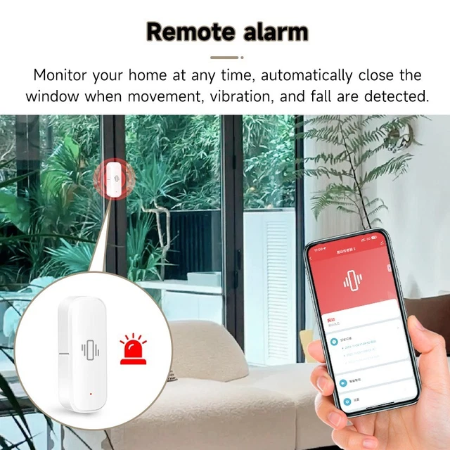 FOR TUYA MOTION Sensor Vibration Detection Remote Alarm Intelligent ...