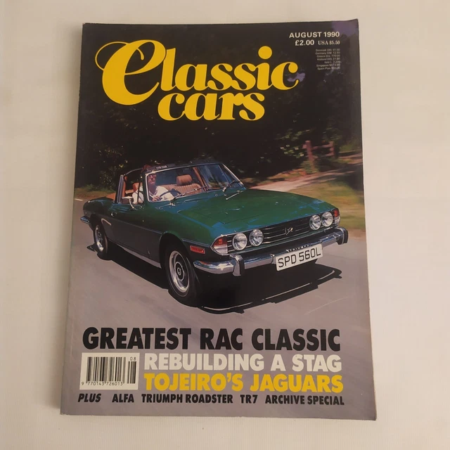 CLASSIC CARS MAGAZINE August 1990 Greatest RAC Classic Alfa Triumph ...