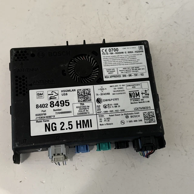 2016 CHEVROLET MALIBU Hmi Human Machine Interface Module Oem 84028495 ...