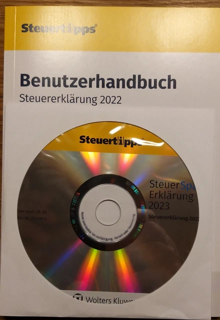 STEUERSPARERKLÄRUNG PLUS 2023 (für Steuerjahr 2022) CD-ROM 1x benutzt EUR 18,00 - PicClick DE