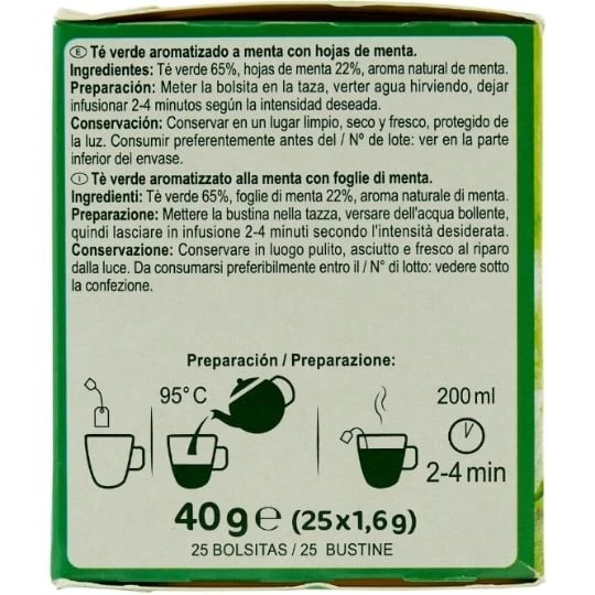 CARREFOUR SENSATION THÉ Vert Menthe 25 sachets x 4 packs £10.79 ...