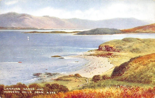 GANAVAN SANDS AND Morvern Hills Oban Scotland Postcard $9.37 - PicClick AU