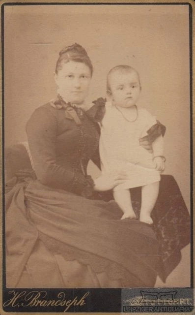 PORTRAIT MUTTER MIT Kind, Fotografie. Fotobild, 1887, Atelier Hermann ...