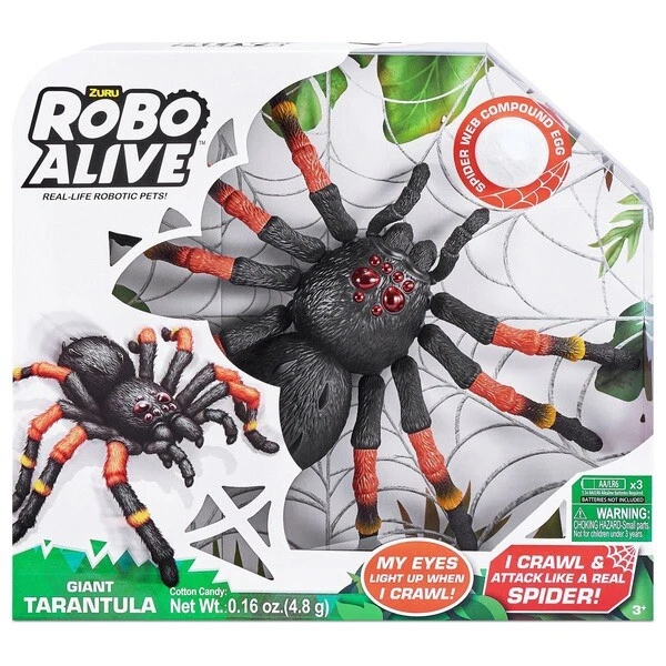 ZURU ROBO ALIVE Giant Crawling Tarantula: Robotic Light-Up Real-Life ...