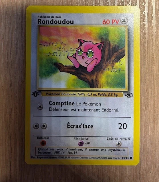 CARTE POKÉMON RONDOUDOU 54/64 - Set Jungle - Edition 1 - NM/Mint Neuf ...