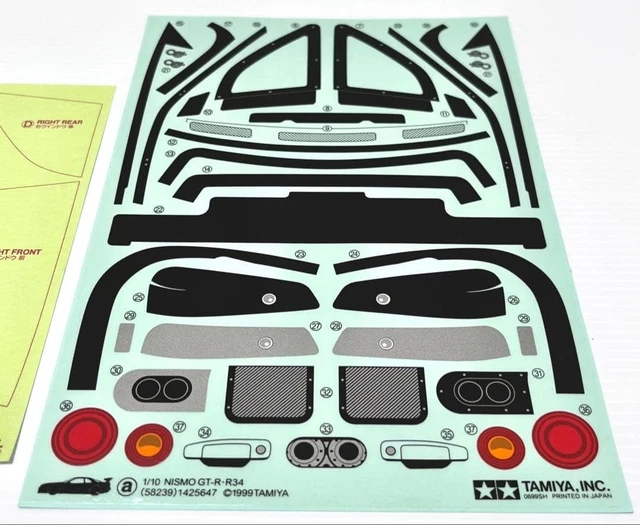 TAMIYA 1/10 SCALE Pens Oil NISMO GT-R RC Spare Body & Decal Set £146.10 ...