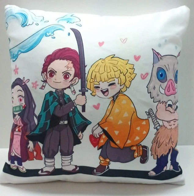 DEMON SLAYER TANJIRO kamado Zenitsu Nezuko inosuke Pillow 14x14 Inch's ...