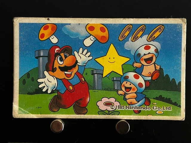 MARIO CRAPAUD MARIO Bros. Carte Kaku Menko Rare Japon Collection ...